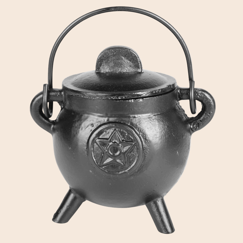 Cast Iron Cauldron Small Pentagram – Nyla Beans Gift Shop